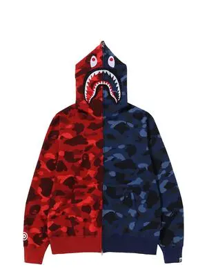 A BATHING APE Color Camo Shark Full Zip Hoodie - Multicolor