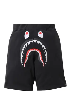 A BATHING APE Shark Wide Sweat Shorts - Black