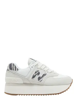 NEW BALANCE 574+ Animal Print Sneakers - Grey