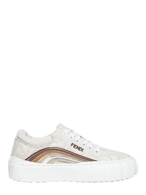 Fendi Force Lace-up Sneakers - White