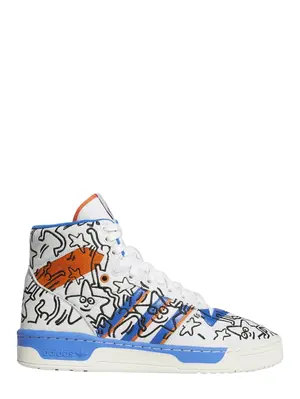Adidas Keith Haring Rivalry High Sneakers - White