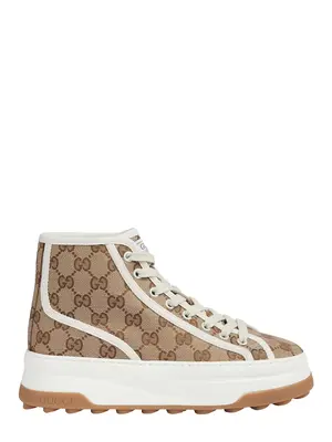 Gucci Gg High Top Sneakers - Brown