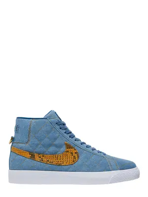Nike Supreme X Zoom Blazer Mid Qs Sb 'denim' Sneakers - Blue