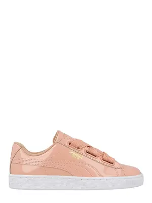 PUMA Basket Heart Patent Sneakers - Pink