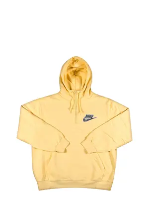Supreme X Nike Half Zip Hooded Sweatshirt - Yellow