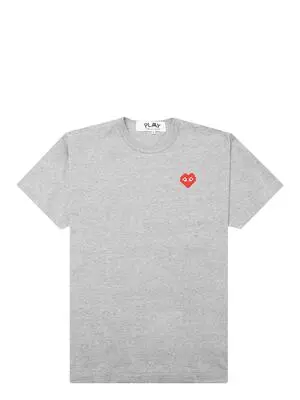 Play Comme Des Garcon X Invader Heart Tee - Grey
