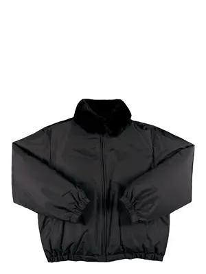 Supreme X Burberry Shearling Collar Down Puffer Jacket - Black
