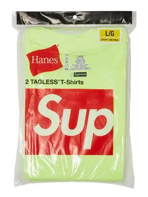 Supreme X Hanes Tagless Tees 'fluorescent - Yellow