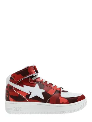 A BATHING APE Bapesta Mid - Red