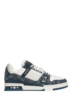 LOUIS VUITTON Trainer Low Monogram Denim - White