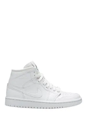 JORDAN 1 Mid Snakeskin Sneakers - White