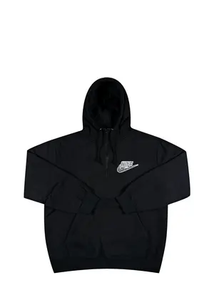 Supreme X Nike Half Zip Hooded Sweatshirt - Black