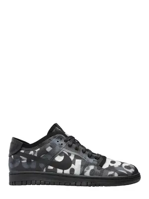 Nike X Comme Des Garçons Dunk Low 'monogram Print' Sneakers - Black