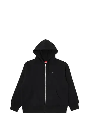 Supreme Overdyed Small Box Zip Up Hooded Sweatshirt - Black