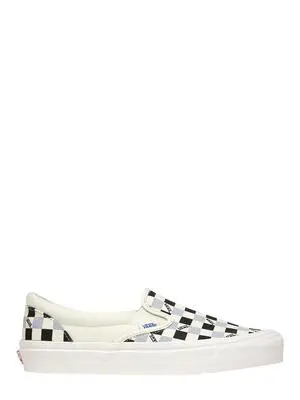 VANS Og Classic Slip-on Tri Check Sneakers - White