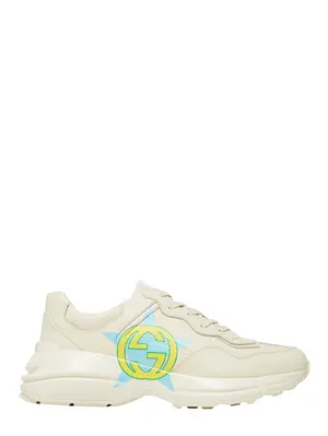 Gucci Rhyton Interlocking G Star Sneakers - Cream