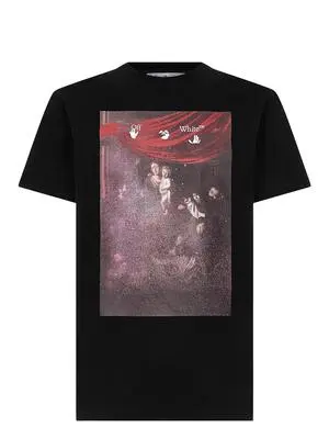 Off-White Sprayed Caravaggio Short-sleeve Slim Tee - Black