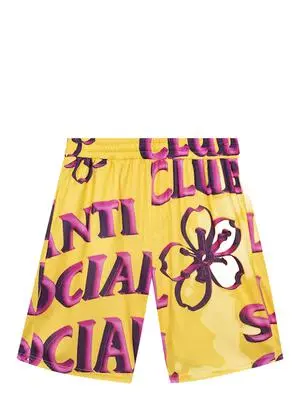 ANTI SOCIAL SOCIAL CLUB Coral Crush Mesh Bored Shorts - Yellow