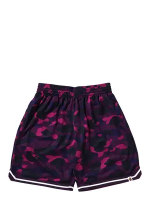 A BATHING APE Wide Fit Basketball Shorts - Purple