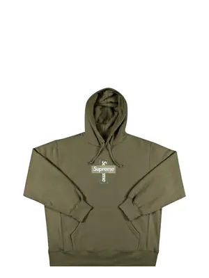 Supreme Cross Box Logo Hooded Sweatshirt - Green