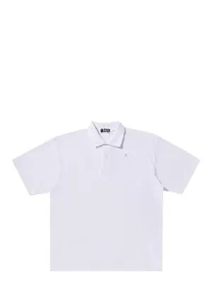 A BATHING APE Ape Head Towelling Polo 'white'