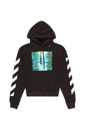 Off-White Diag Waterfall Over Hoodie - Black