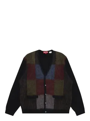 Supreme Brushed Grid Cardigan - Black