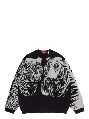 Supreme Big Cats Jacquard Long-sleeve Top - Black
