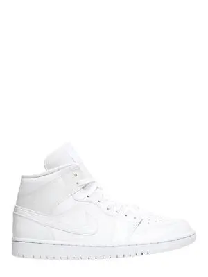 JORDAN 1 Mid Triple Patent Sneakers - White