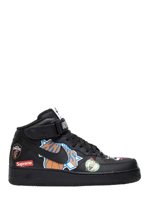 Nike X Supreme X Nba Air Force 1 Mid 07 Sneakers - Black