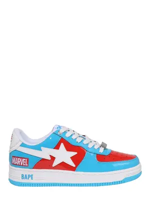 A BATHING APE Marvel X Sta Captain America Sneakers - Blue