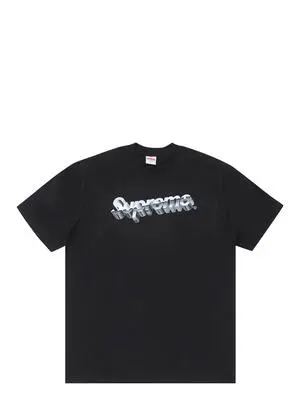 Supreme Chrome Logo Tee - Black