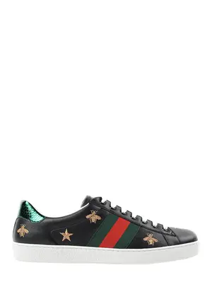 Gucci Ace Embroidered Sneakers - Black