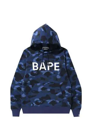 A BATHING APE Color Camo Pullover Hoodie - Blue