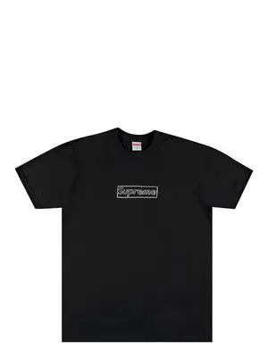 Supreme X Kaws Chalk Logo Tee 'black' Black