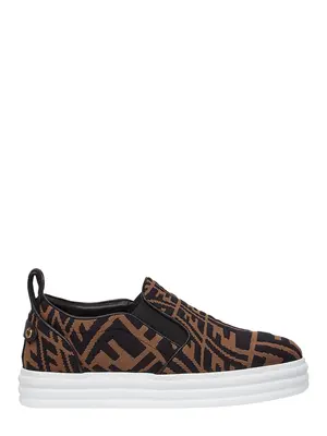 Fendi Ff Motif Rise Slip-on - Brown