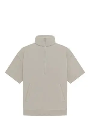 Fear Of God Half Zip 3/4 Sleeve Shirt 'seal - Grey