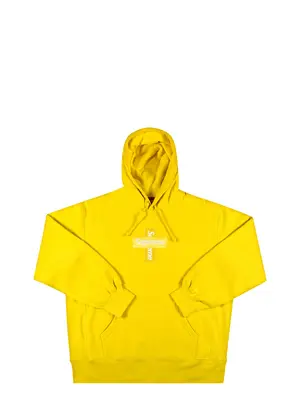 Supreme Cross Box Logo Hooded Sweatshirt - Yellow