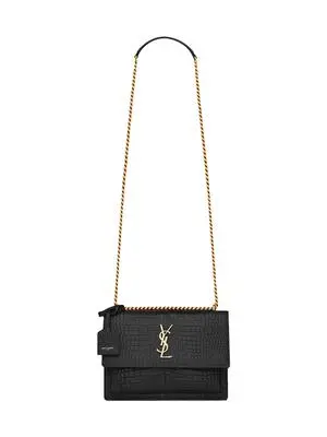 Saint Laurent Sunset Medium Chain Bag - Black