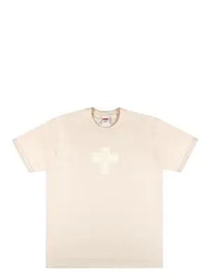Supreme Cross Box Logo Tee 'natural - Cream