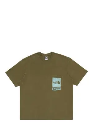 Supreme X The North Face Printed Pocket Tee 'olive - Green