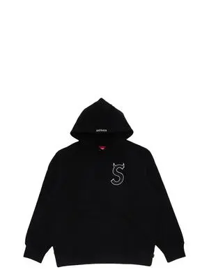 Supreme Logo Hooded Sweatshirt - Black