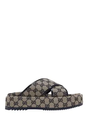 GUCCI Gucci GG Platform Slides