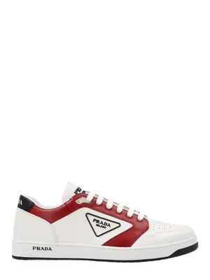 Prada Avenue Leather Low Top Sneakers - White