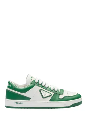 Prada Downtown Leather Sneakers - Green