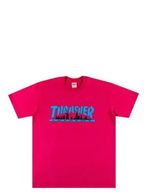 Supreme X Thrasher Skyline Tee - Pink