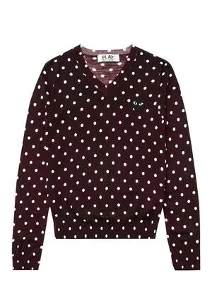 Play Comme Des Garcon Polka Dot Sweater - Red