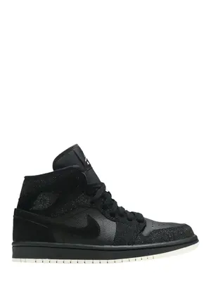 JORDAN Air Jordan 1 Mid Glitter Sneakers Black