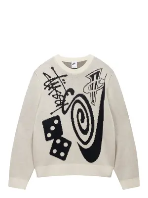 StÜssy X Nike Icon Knit Crewneck Sweater - Cream