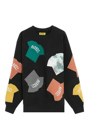 MARKET Patch Crewneck Sweatshirt - Black